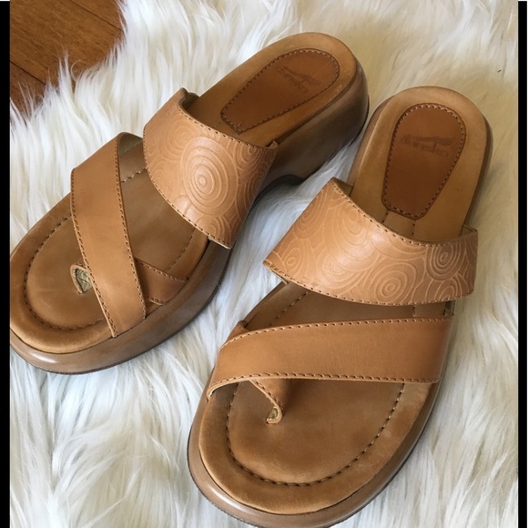 Dansko | Shoes | Dansko Tan Leather Slipon Clogssandalsslides | Poshmark